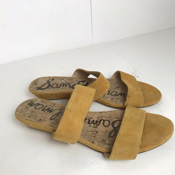 Sam Edelman | Shoes | Sam Edelman Yellow Leather Slipon Sandal | Poshmark